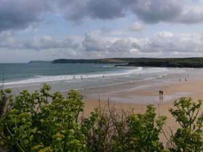 Three bedroom caravan on a quiet pitch at Seven Bays Park in Cornwall